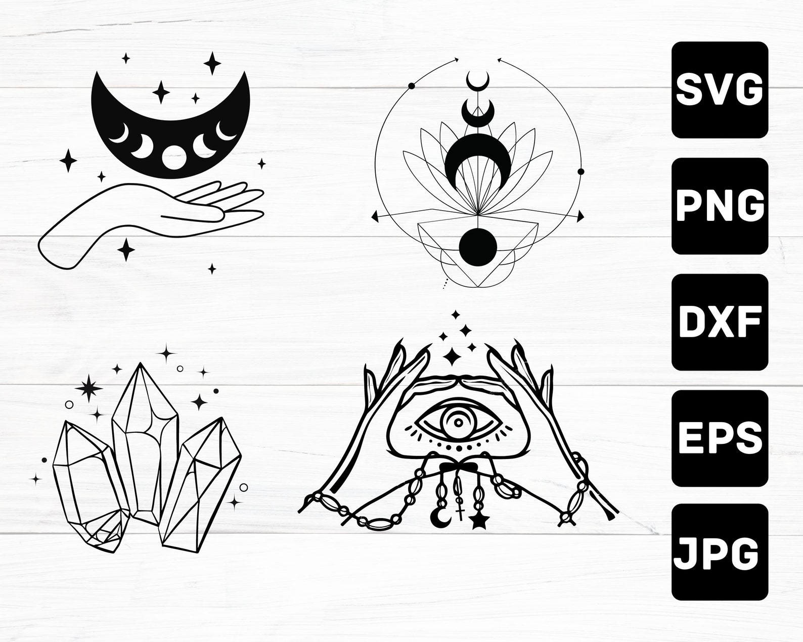 Magic and Celestial SVG Bundle,witchy Svg, Mystical Svg Files for ...