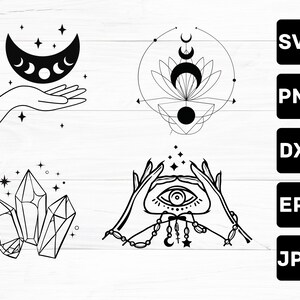 Magic and Celestial SVG Bundle,witchy Svg, Mystical Svg Files for ...