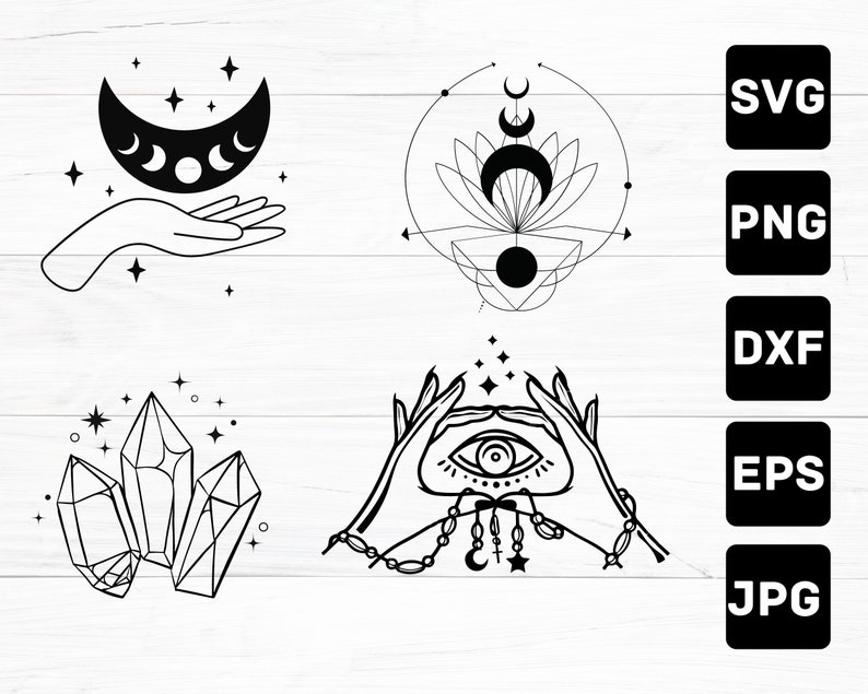 Magic and Celestial SVG Bundle,witchy Svg, Mystical Svg Files for ...