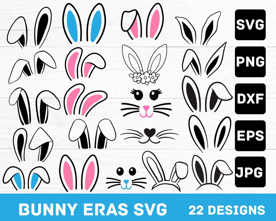 Easter Bunny Ears Svg Bundle, Rabbit Ears Svg,bunny Ears SVG, Bunny ...