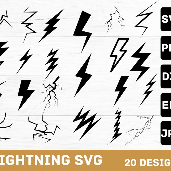 Lightning Svg - Etsy