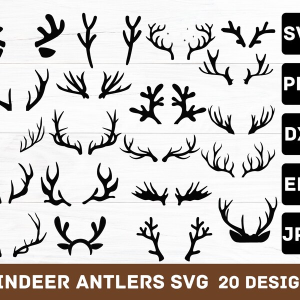 Antlers Clipart - Etsy