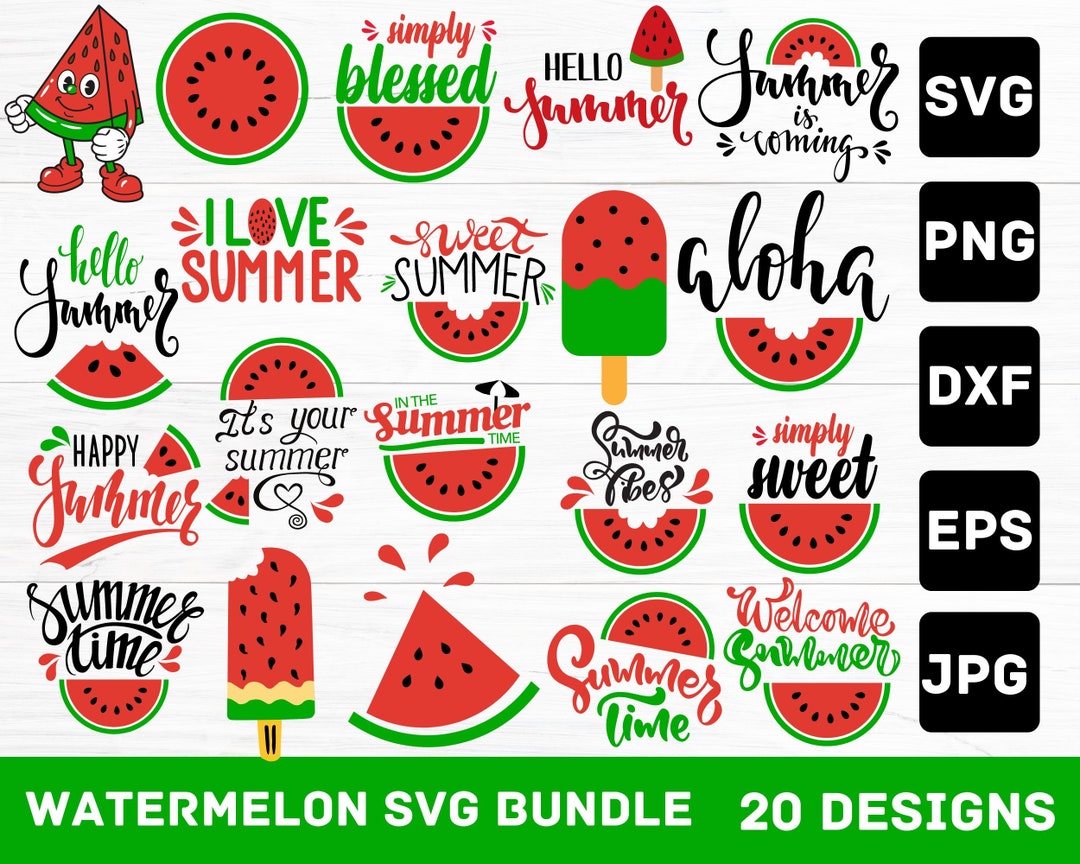 Watermelon Svg Bundle, One in A Melon Svg, Watermelon Png, Watermelon ...