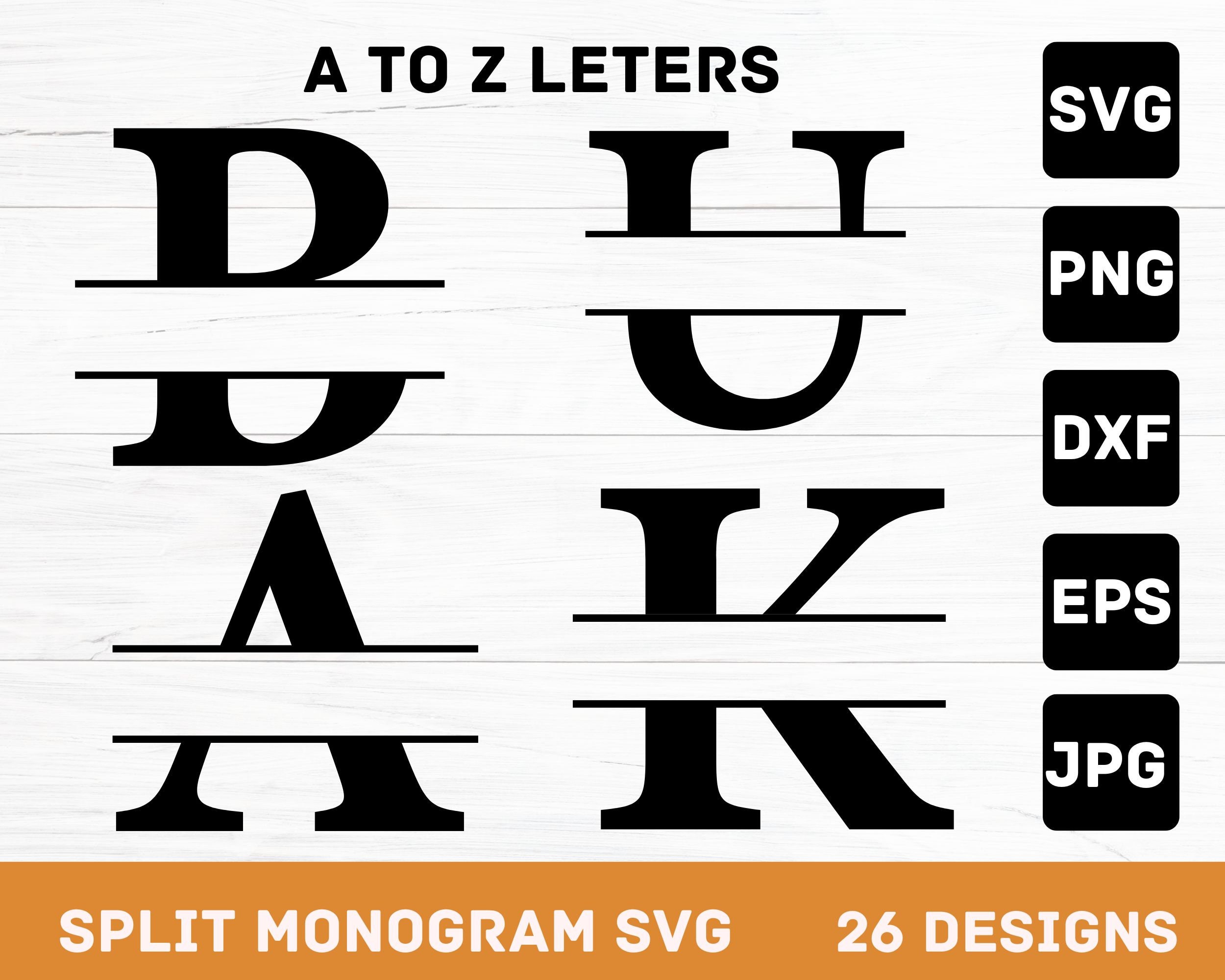 Split Monogram SVG Bundle, Monogram SVG, Split Monogram Svg, Family Svg ...