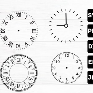 CLOCK FACE SVG Bundle, Clock Face Clipart, Clock Face Svg for Cricut ...