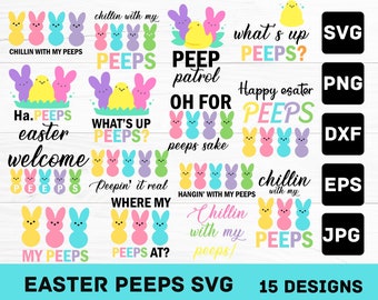 Easter Bunny SVG Easter Rabbit PNG Easter Clipart Marshmallow Peep ...
