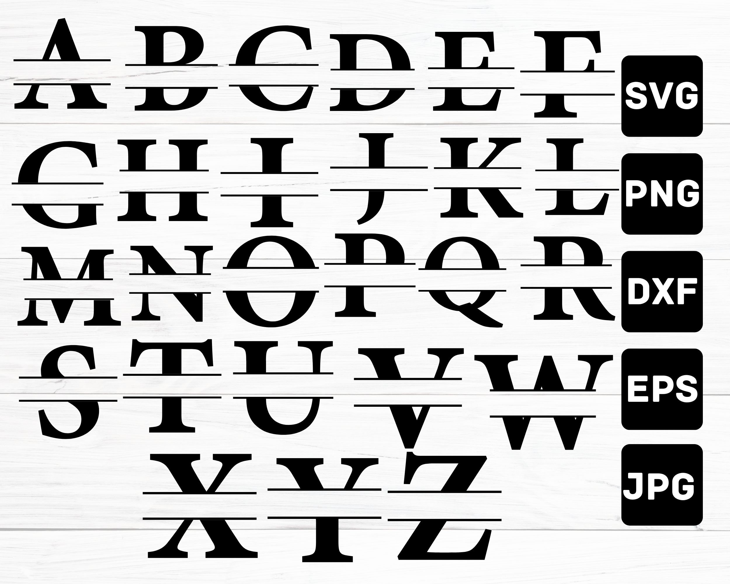 Split Monogram SVG Bundle, Monogram SVG, Split Monogram Svg, Family Svg ...