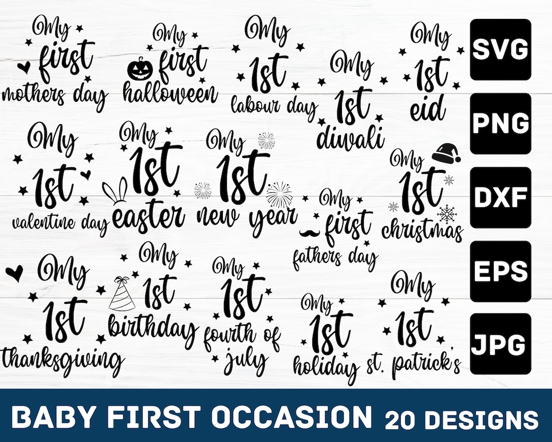 Baby's Firsts Svg,baby's First Holidays Svg Bundle,baby's First ...