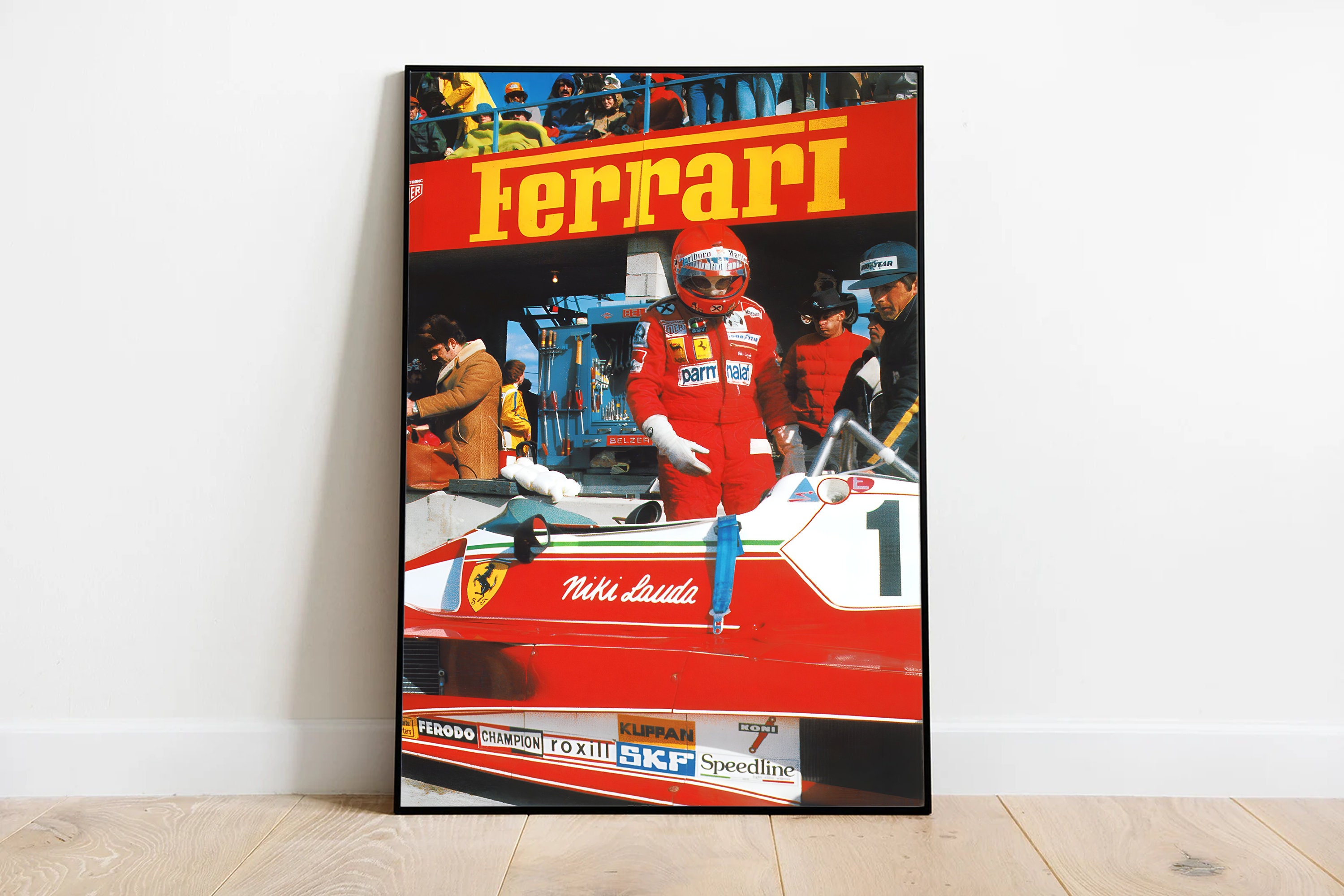 Niki Lauda Ferrai F1 Poster Vintage F1 A3 A4 Framed Poster - Etsy UK