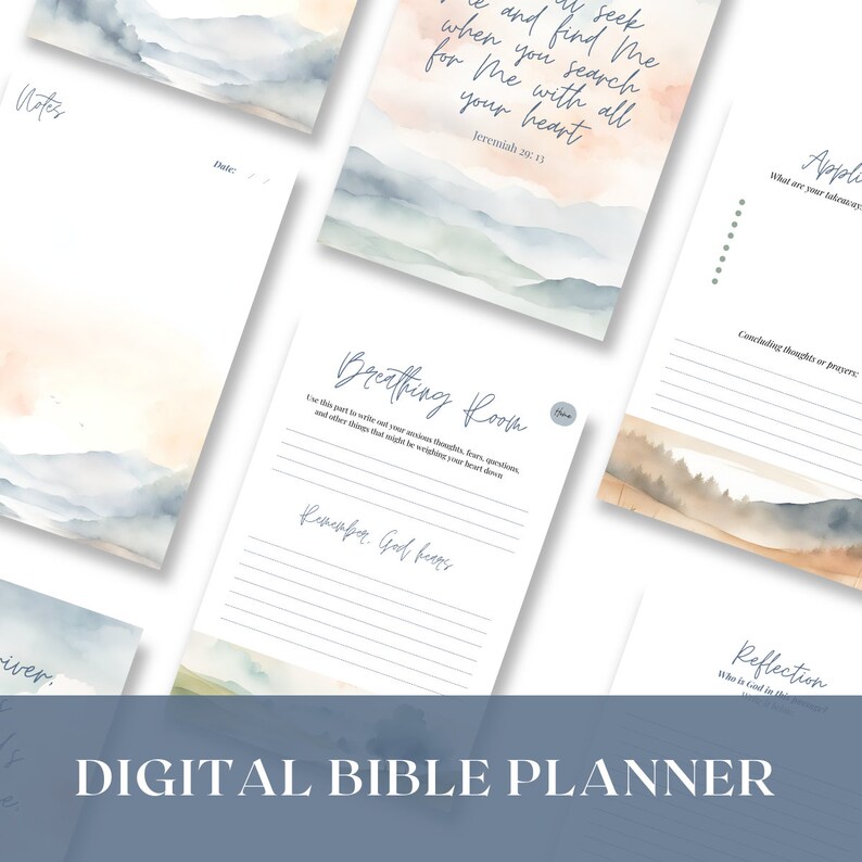 Shalom Bible Planner, Printable Christian Planner, Goodnotes Planer ...