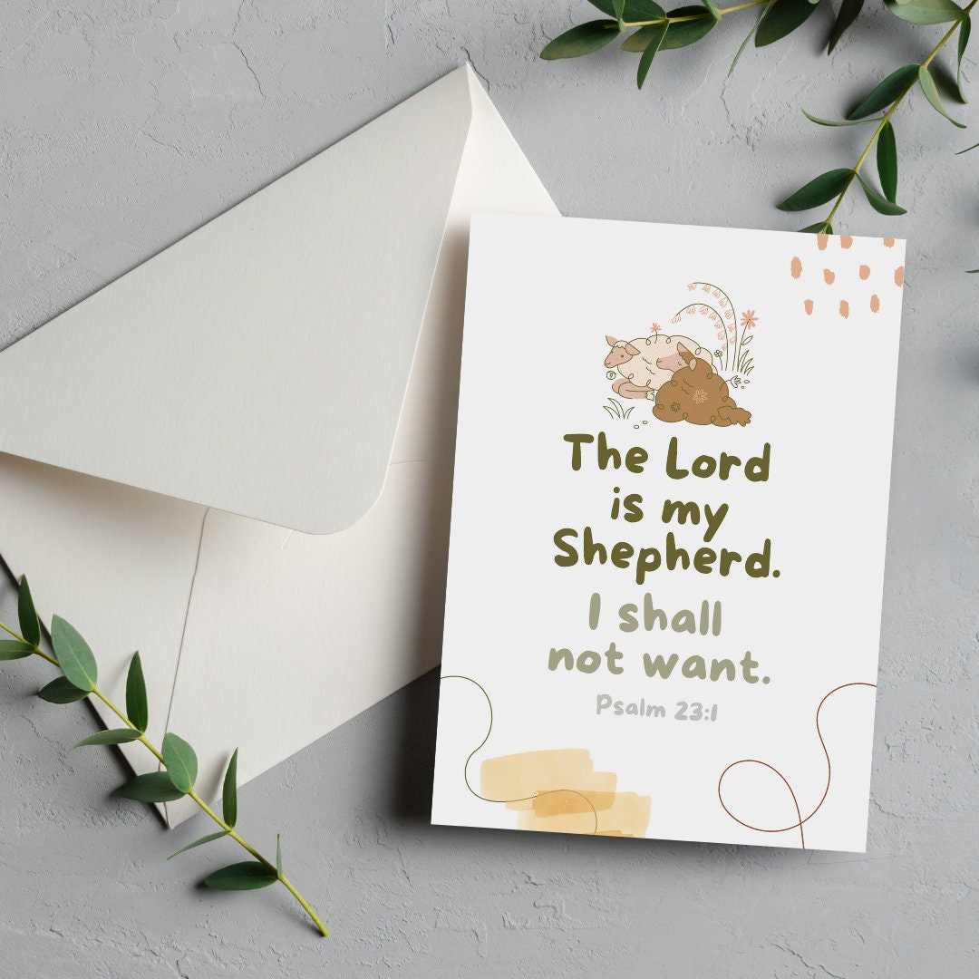 The Lord is My Shepherd Bible Verse Nursery Wall Art, Christian Nursery ...