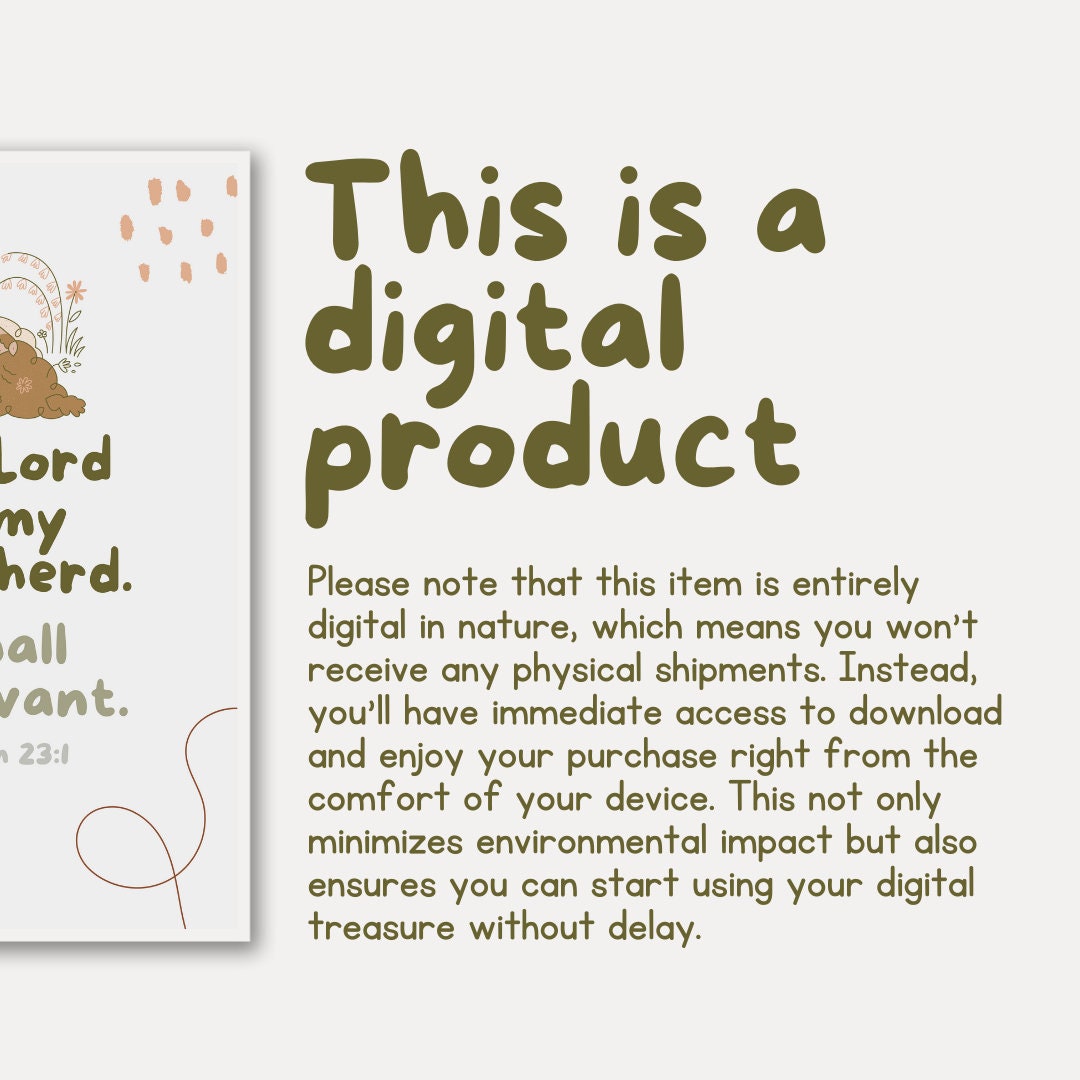 The Lord is My Shepherd Bible Verse Nursery Wall Art, Christian Nursery ...