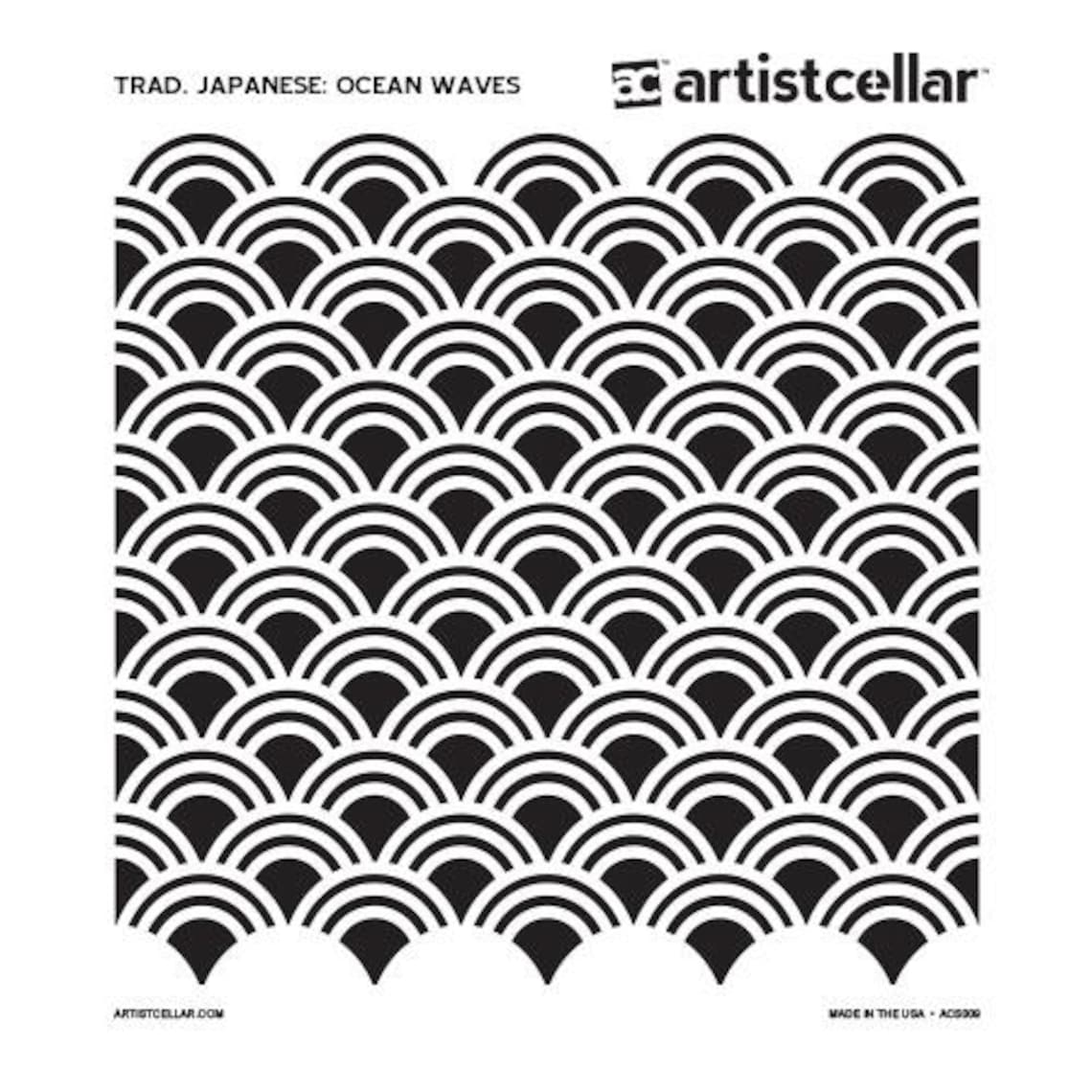 Traditional Japanese Stencils by Artistcellar. Ocean Waves. Cherry ...