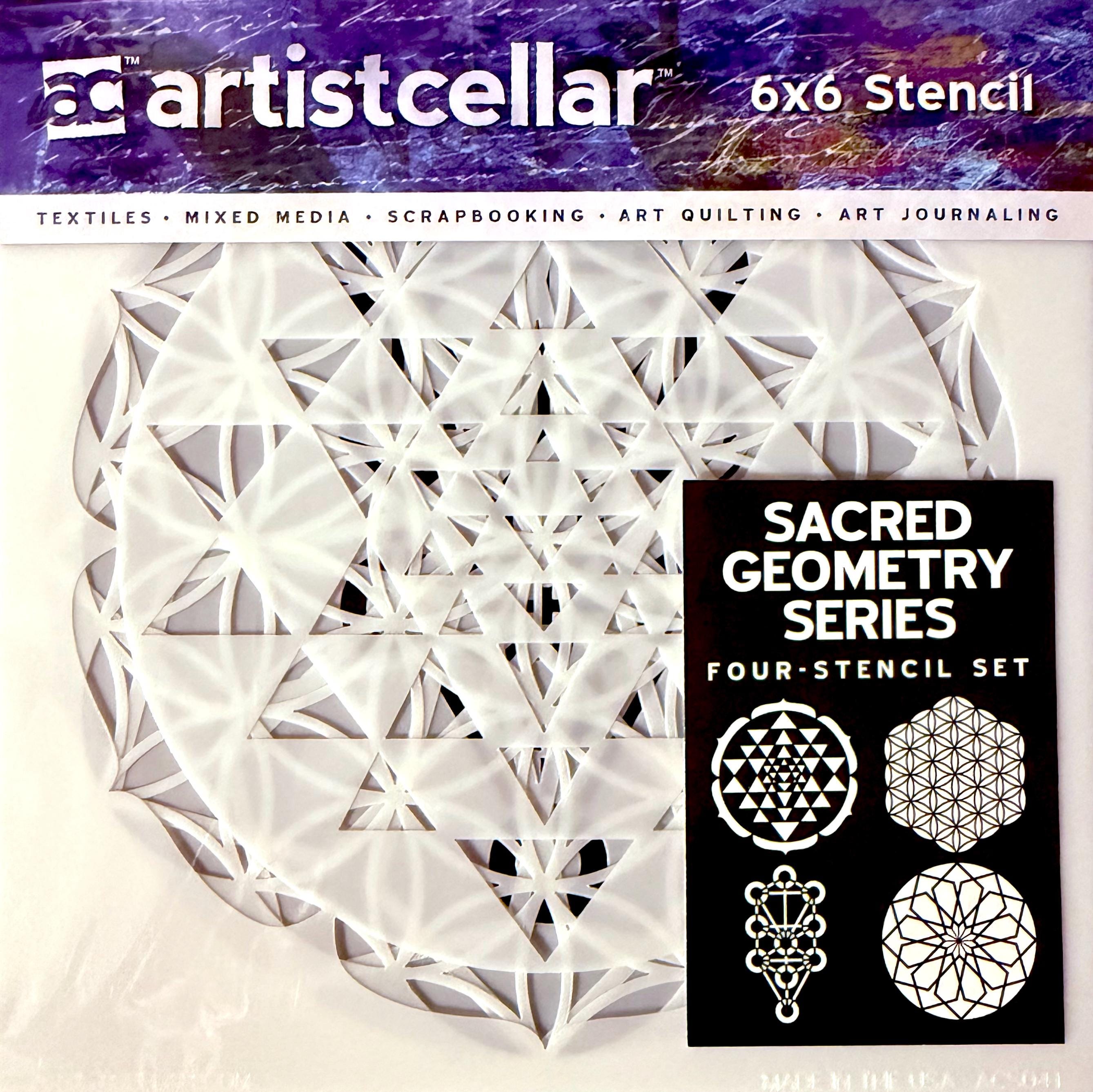 Sacred Geometry Stencils by Artistcellar Flower of Life Sri Yantra ...
