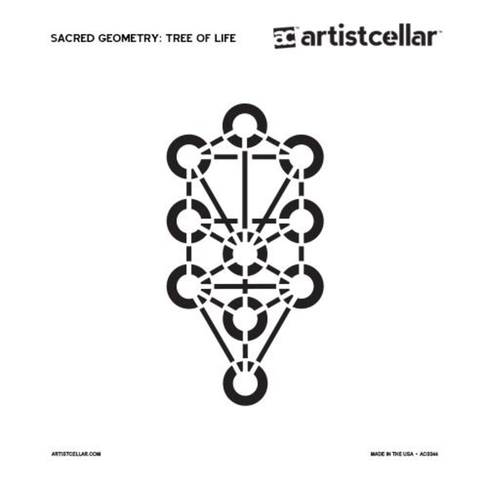 Sacred Geometry Stencils by Artistcellar Flower of Life Sri Yantra ...