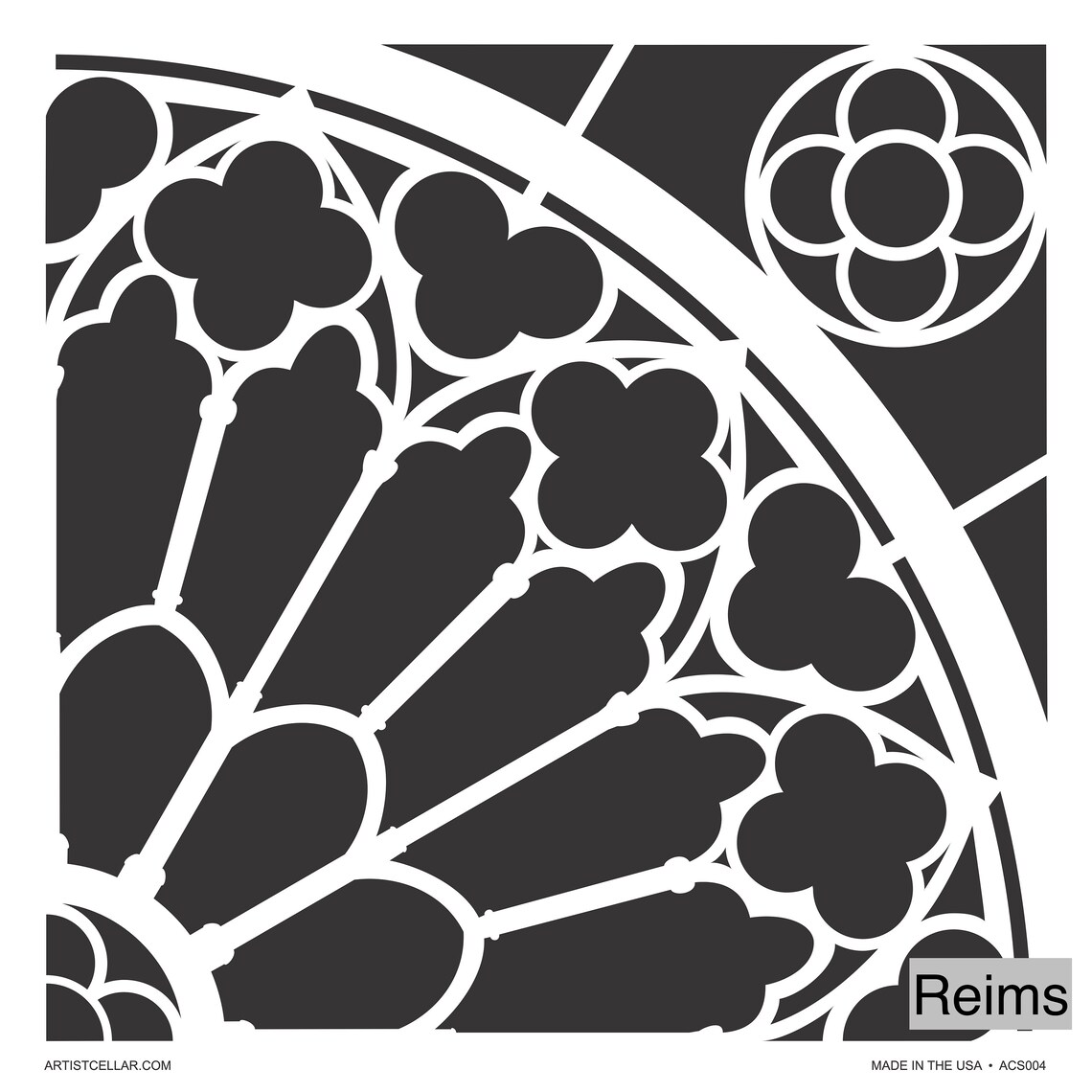 Cathedral Series Stencils by Artistcellar Paris Rouen Amiens Reims ...