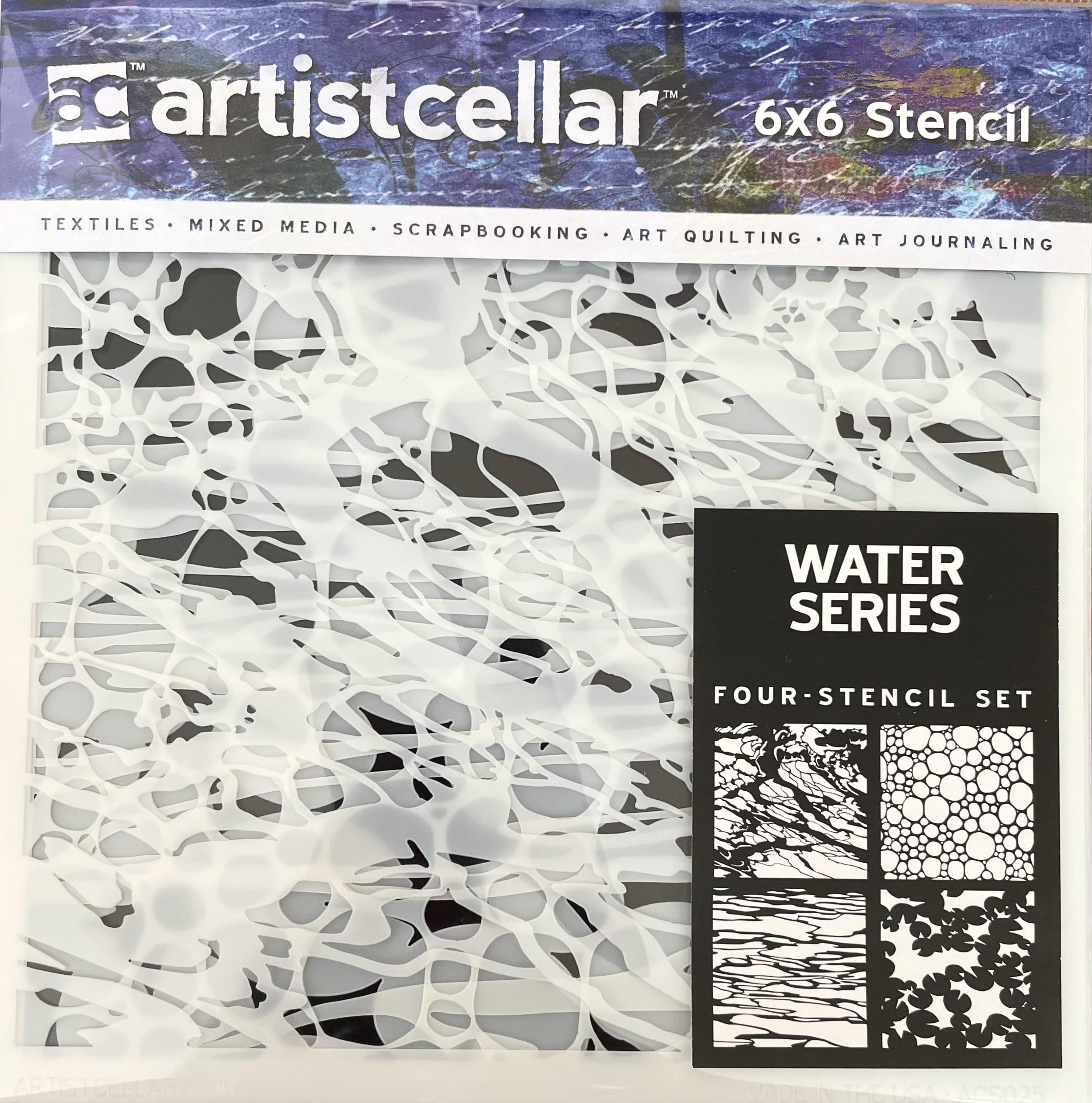 Water Series Stencils by Artistcellar Surf Sea Foam Ripples Lilly Pads ...