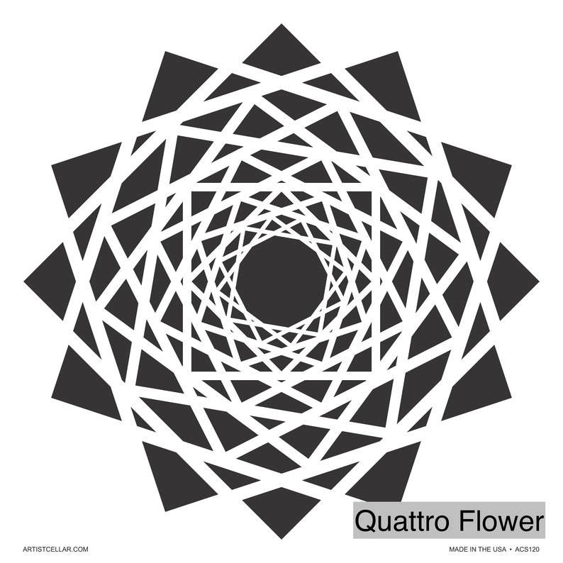Sacred Geo 2 Stencils by Artistcellar Seed of Life Quattro Flower ...