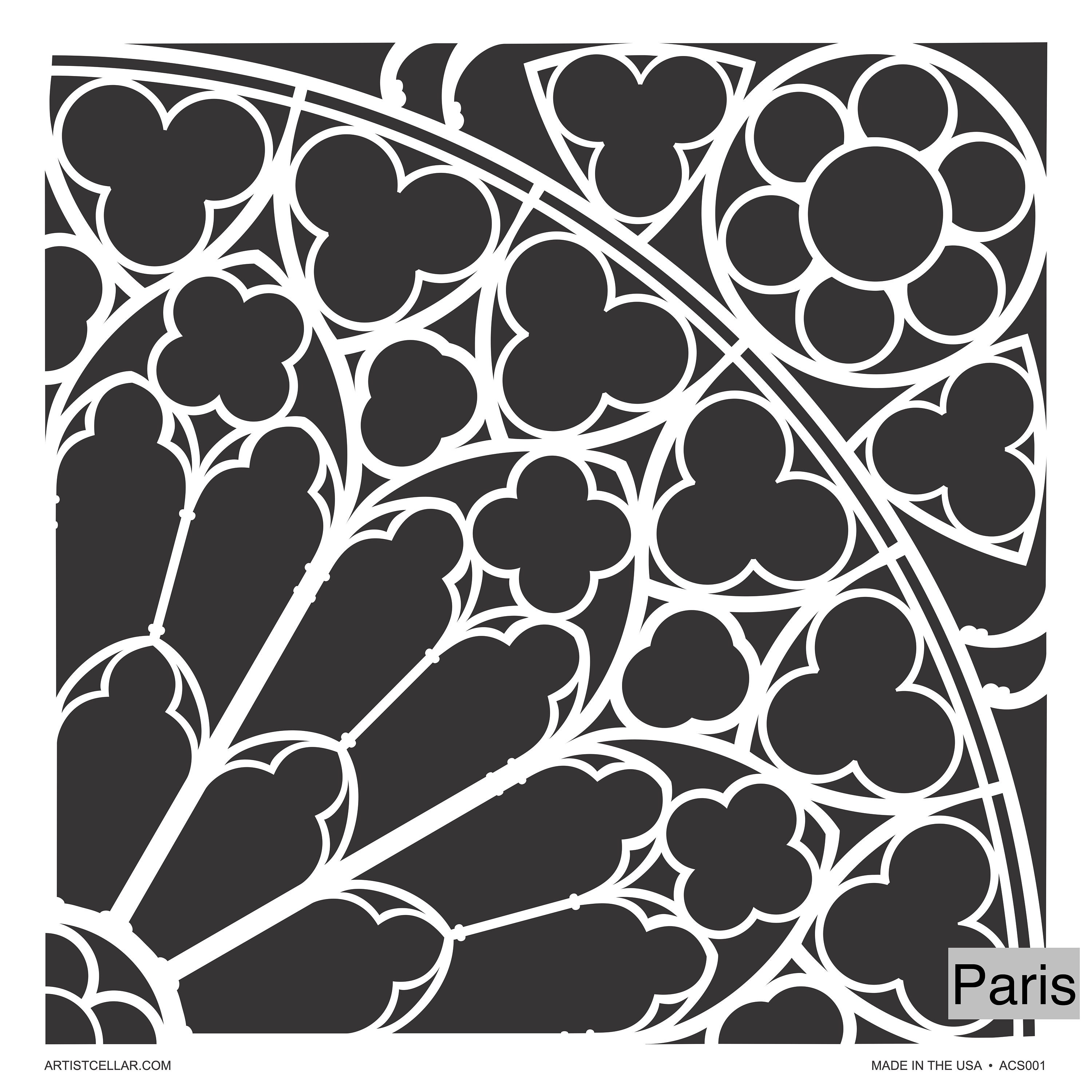 Cathedral Series Stencils by Artistcellar Paris Rouen Amiens Reims ...