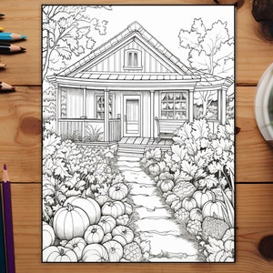 130 Autumn Coloring Pages | Fall Coloring | Stress Relief | Printable ...