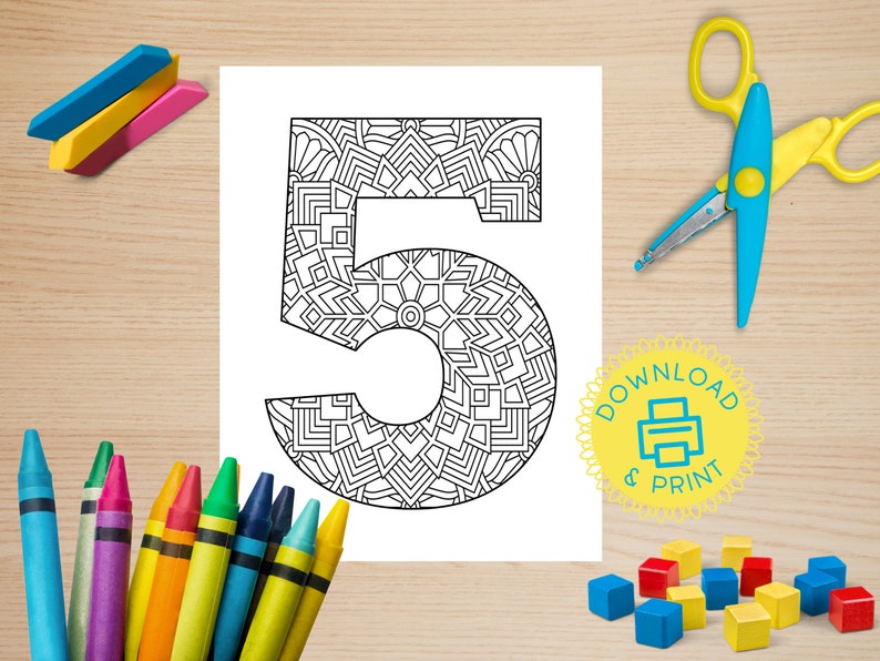 36 Alphabet & Number Mandala Coloring Pages Instant Download Coloring ...