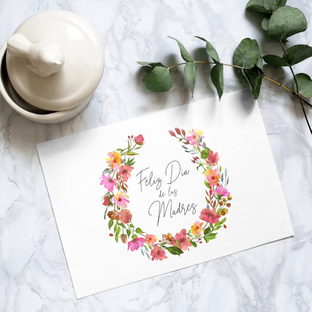Feliz Dia De Las Madres Printable Mother's Day Card, Instant Download ...