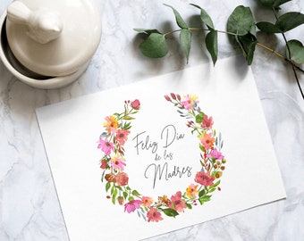 Feliz Día De Las Madres Printable Card / Spanish Mother's - Etsy