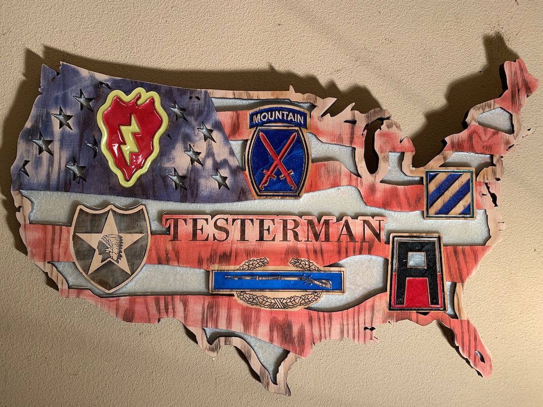 USA Wavy Flag Laser Cut File Lightburn Laser Cutter CNC - Etsy