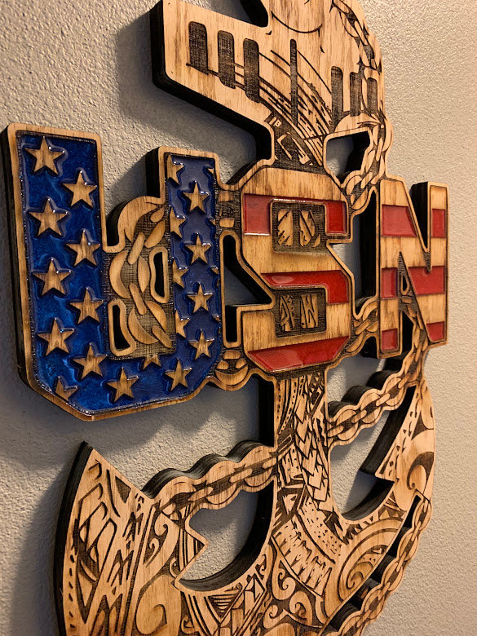 US Navy Anchor | Pacific Islander Theme | Resin | Laser Cut File ...