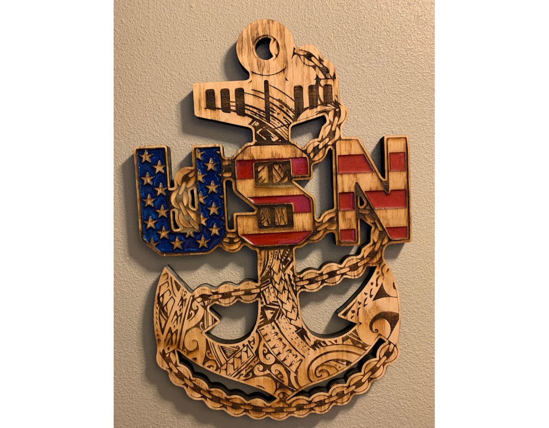 US Navy Anchor | Pacific Islander Theme | Resin | Laser Cut File ...