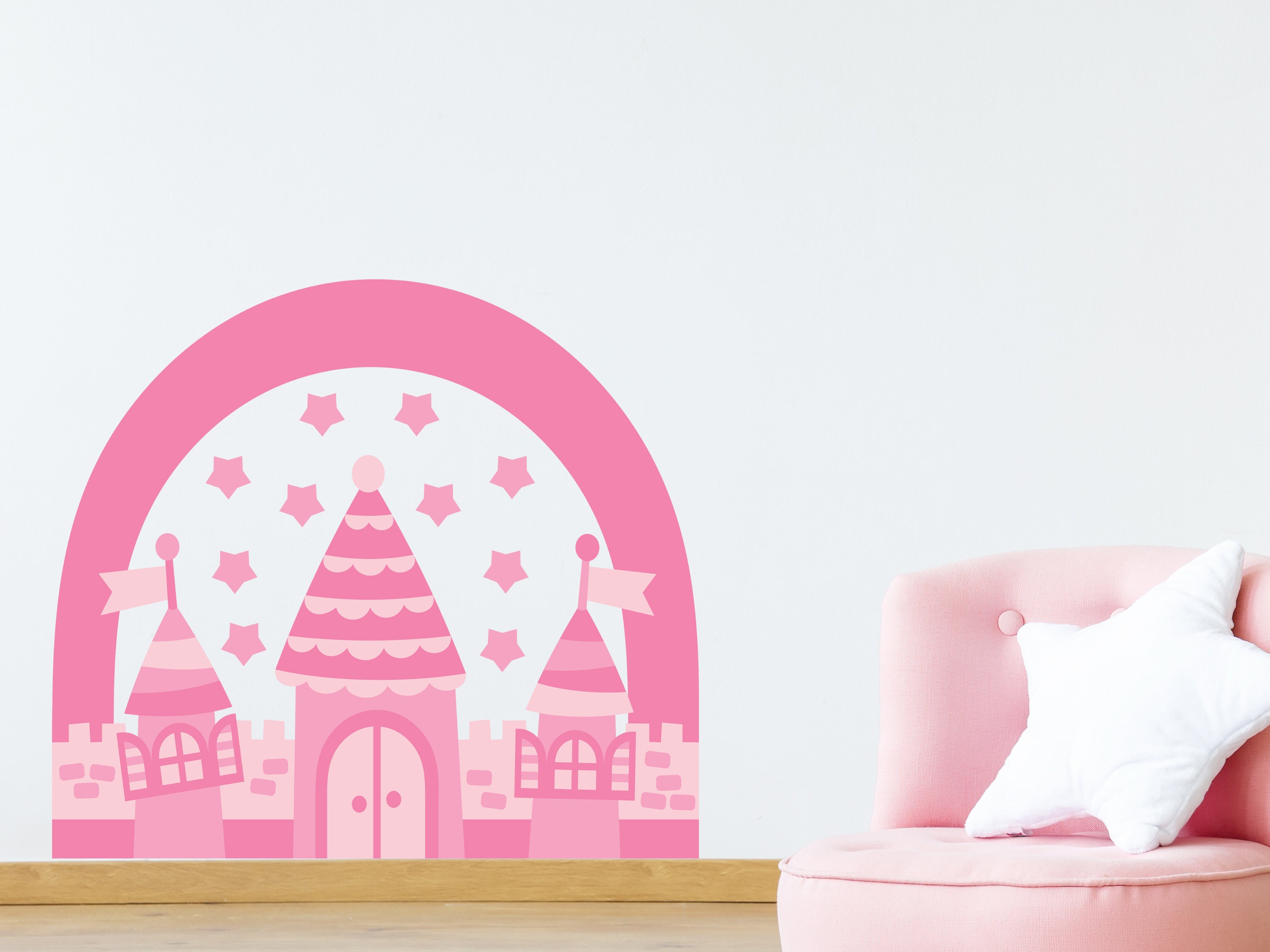 Princess Castle Fabric Wall Decal, Nursery Wall Decal, Wall Decal ...