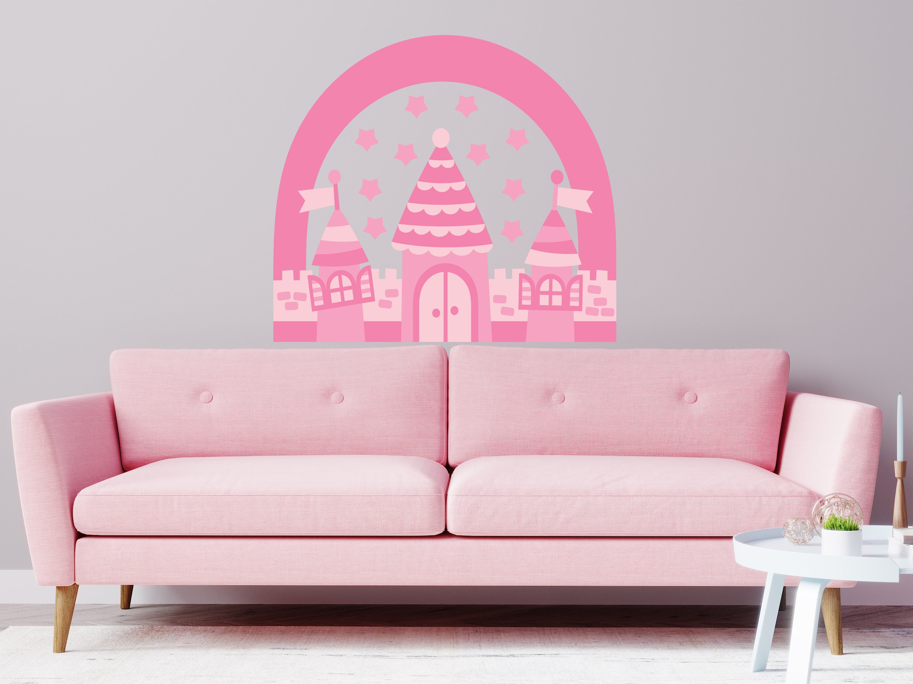 Princess Castle Fabric Wall Decal, Nursery Wall Decal, Wall Decal ...