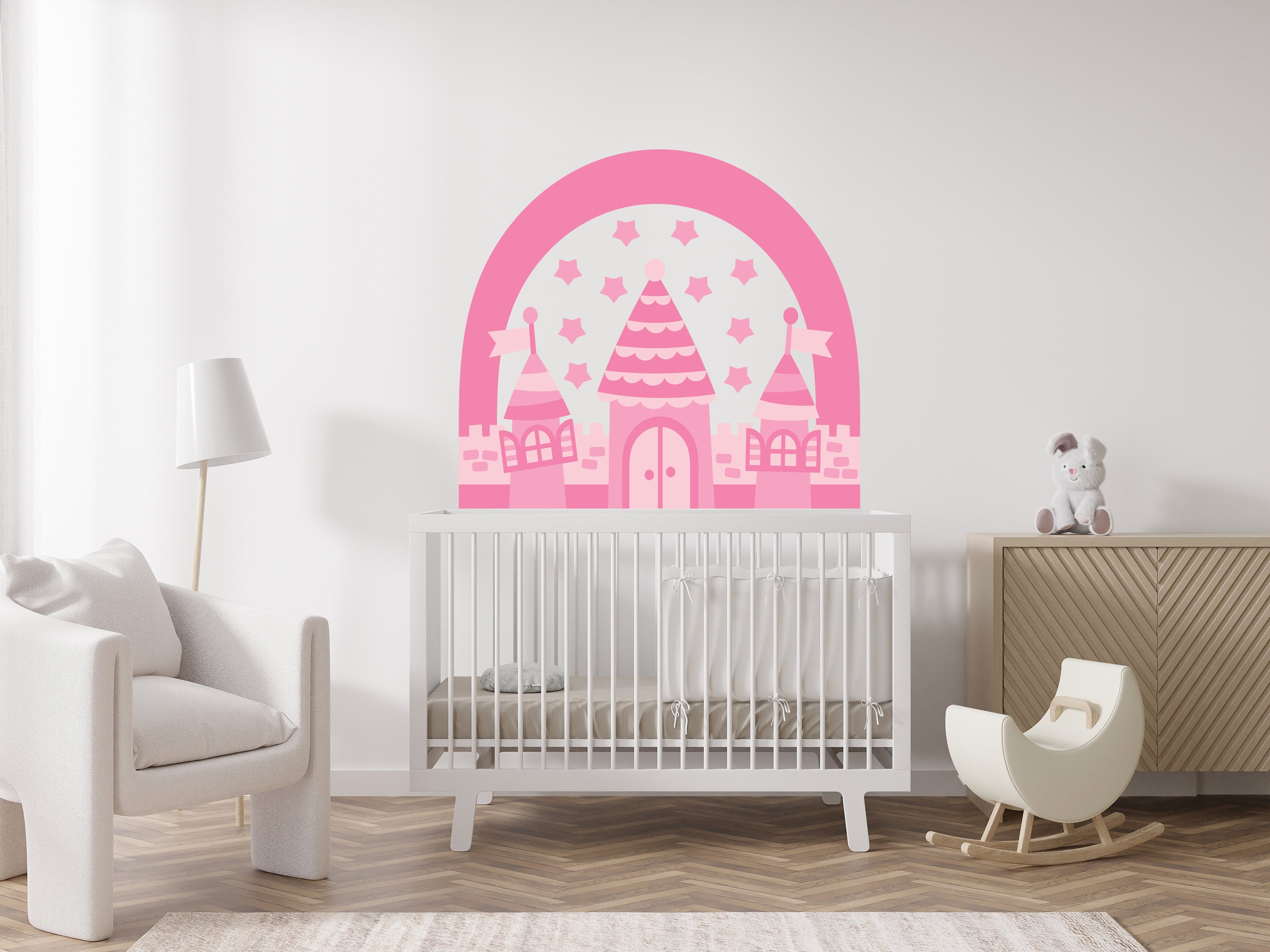Princess Castle Fabric Wall Decal, Nursery Wall Decal, Wall Decal ...
