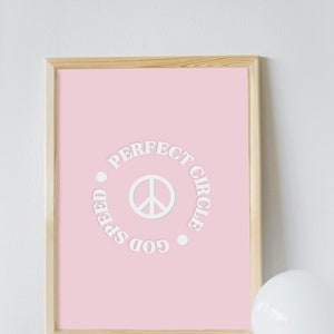 Perfect Circle / God Speed Pink Peace Sign Digital Print - Downloadable ...