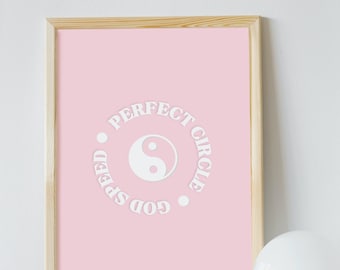 Perfect Circle / God Speed Pink Peace Sign Digital Print - Downloadable ...