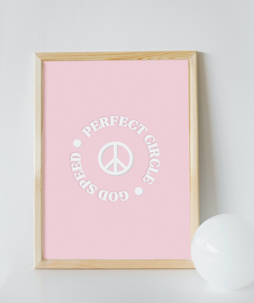 Perfect Circle / God Speed Pink Peace Sign Digital Print - Downloadable ...