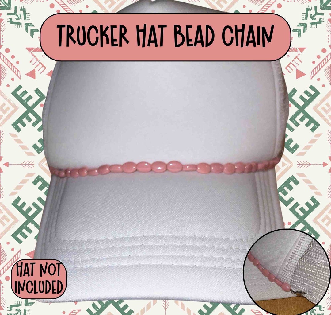 Trucker Hat Bead Chain Pink Cap Brim Charm Bach Party Favor Gift for ...