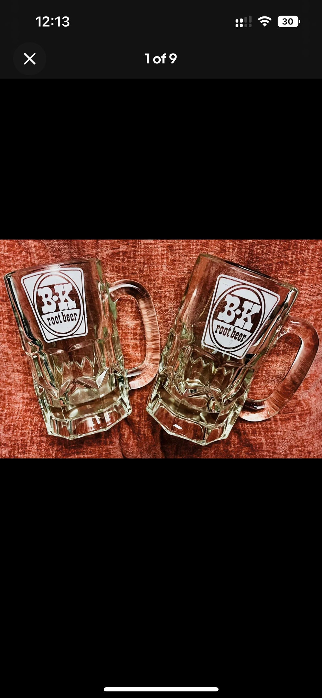 Vintage Original Heavy B.K Root Beer Drive in Restaurant Mug Glass 6 ...