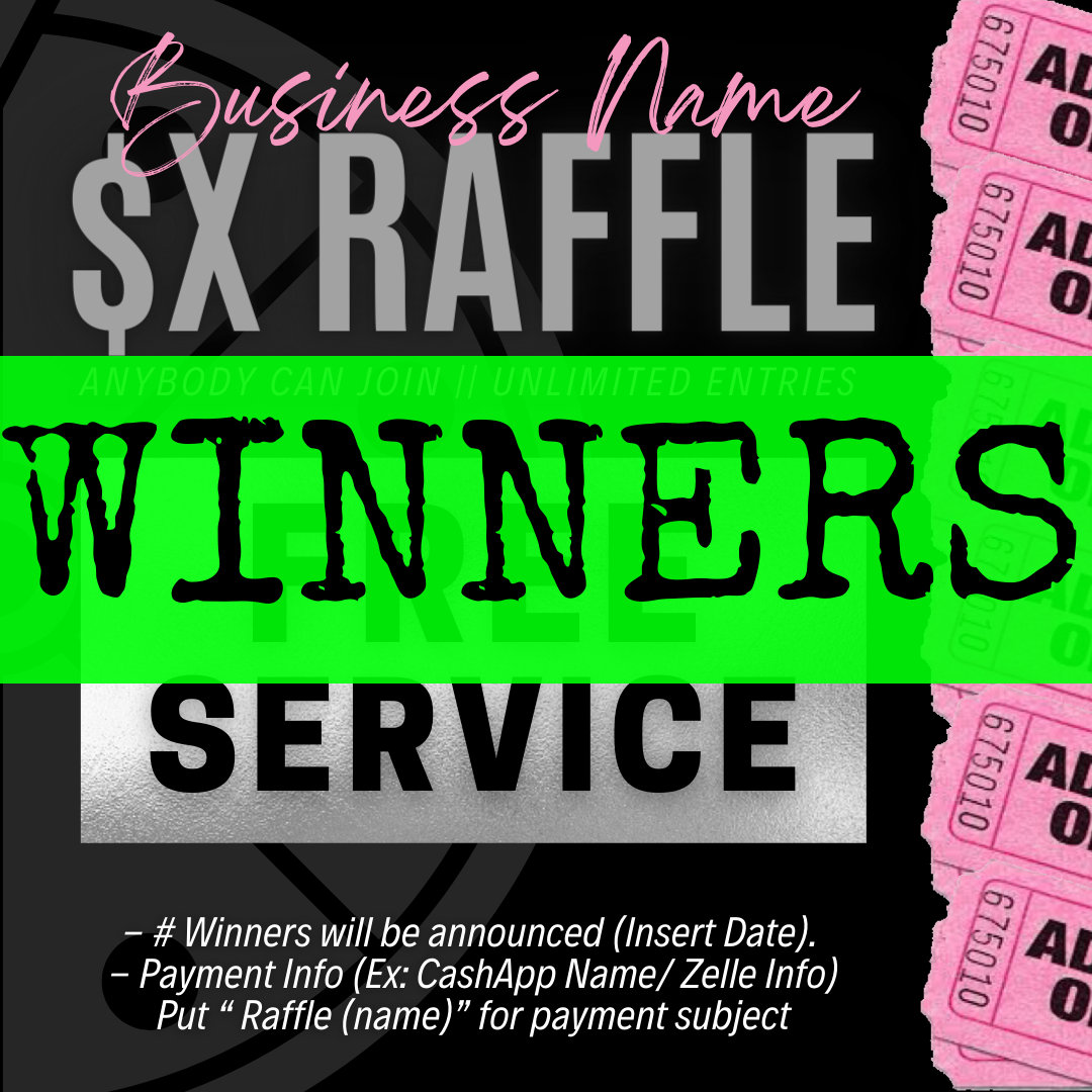 Raffle Business Flyer - Etsy