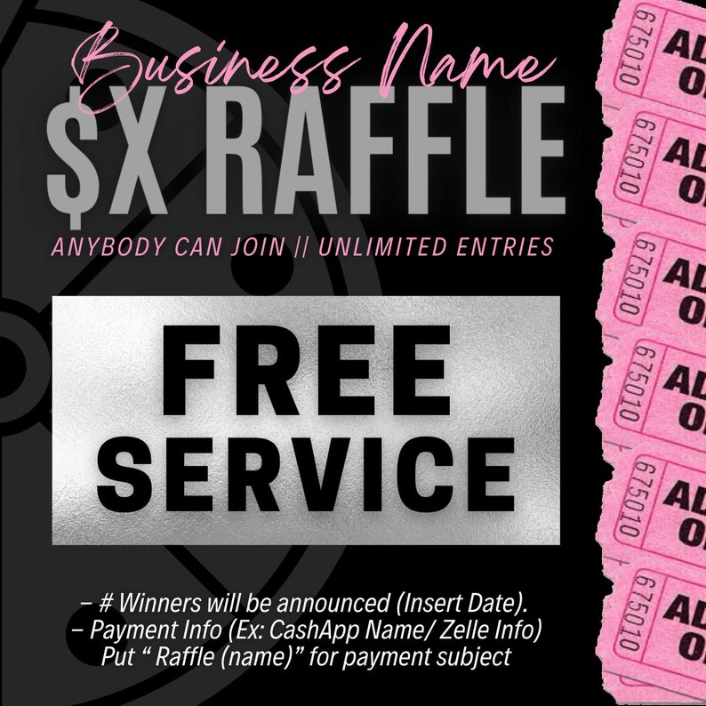 Raffle Business Flyer - Etsy