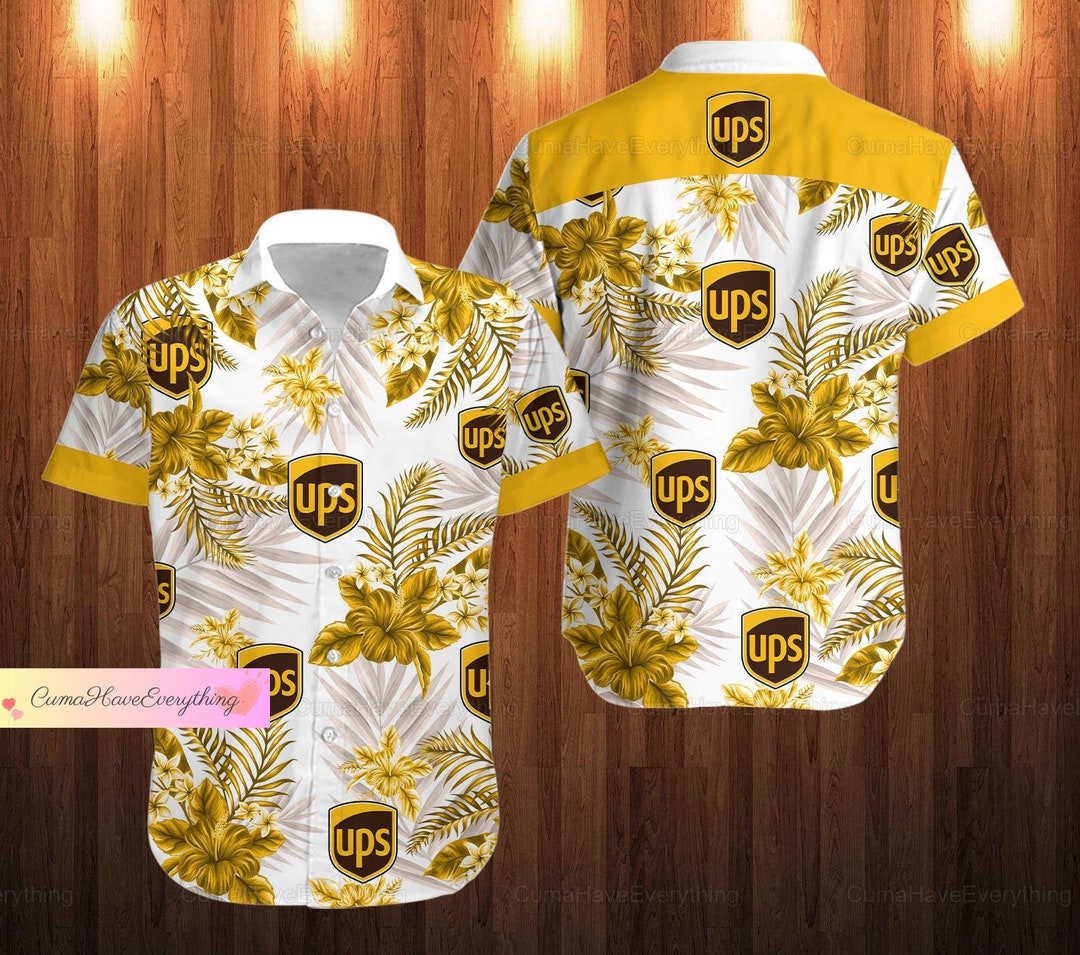 Ups Floral Button Shirt United Parcel Service Shirt Ups - Etsy