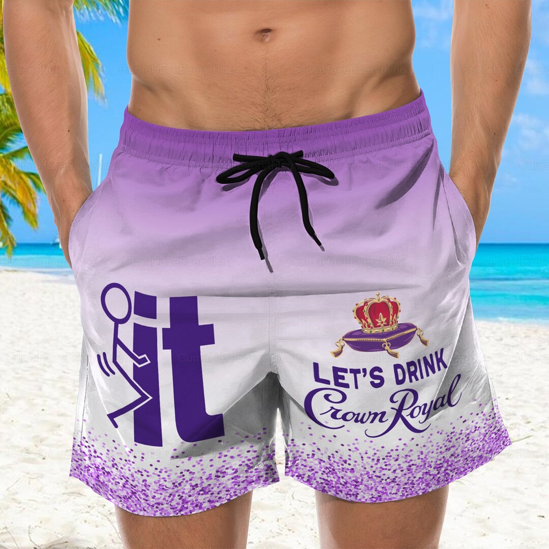 Crown Royal Mens Shorts, Summer Shorts, Gift for Him, Crown Royal Swim ...