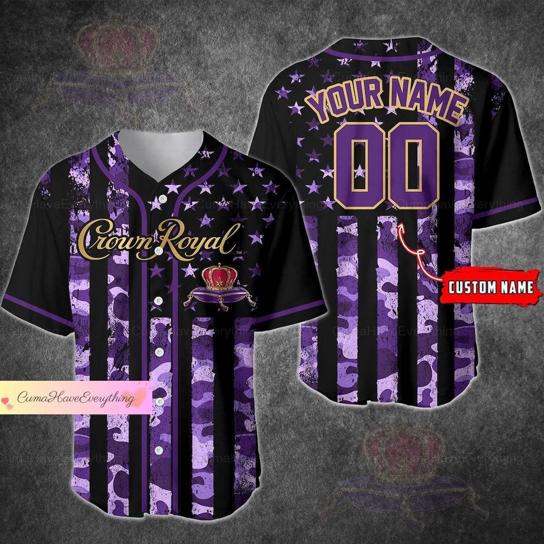 Crown Royal Baseball Jersey, Personalized Crown Royal Jersey Shirt ...