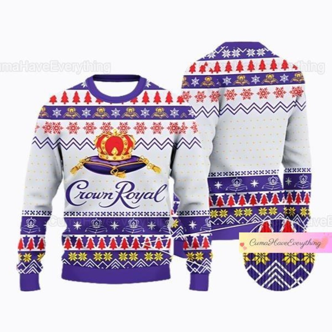 Christmas Crown Royal Ugly Sweater, Crown Royal Xmas Crown Royal, Crown ...