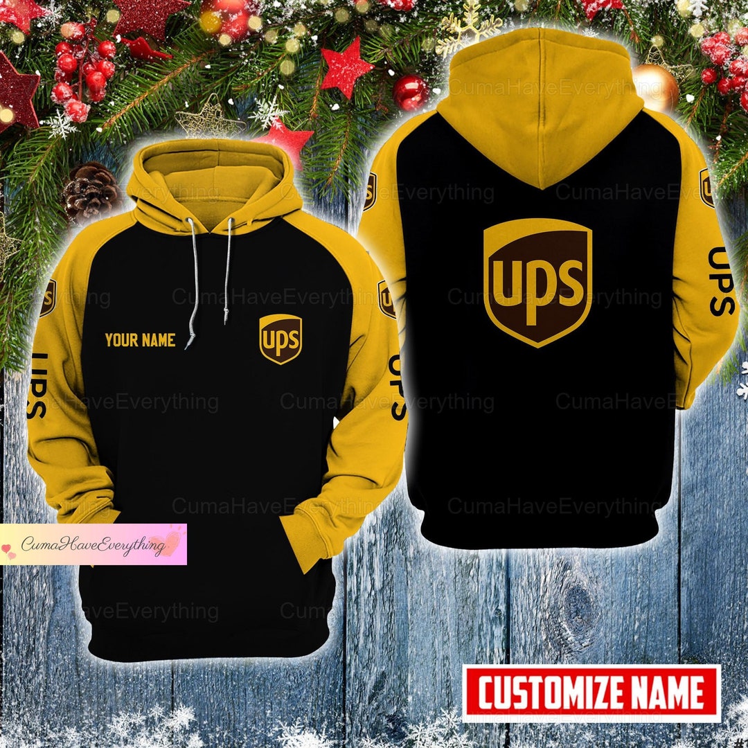 Custom Ups Hoodie, Ups Zip Hoodie, United Parcel Service Hoodie ...
