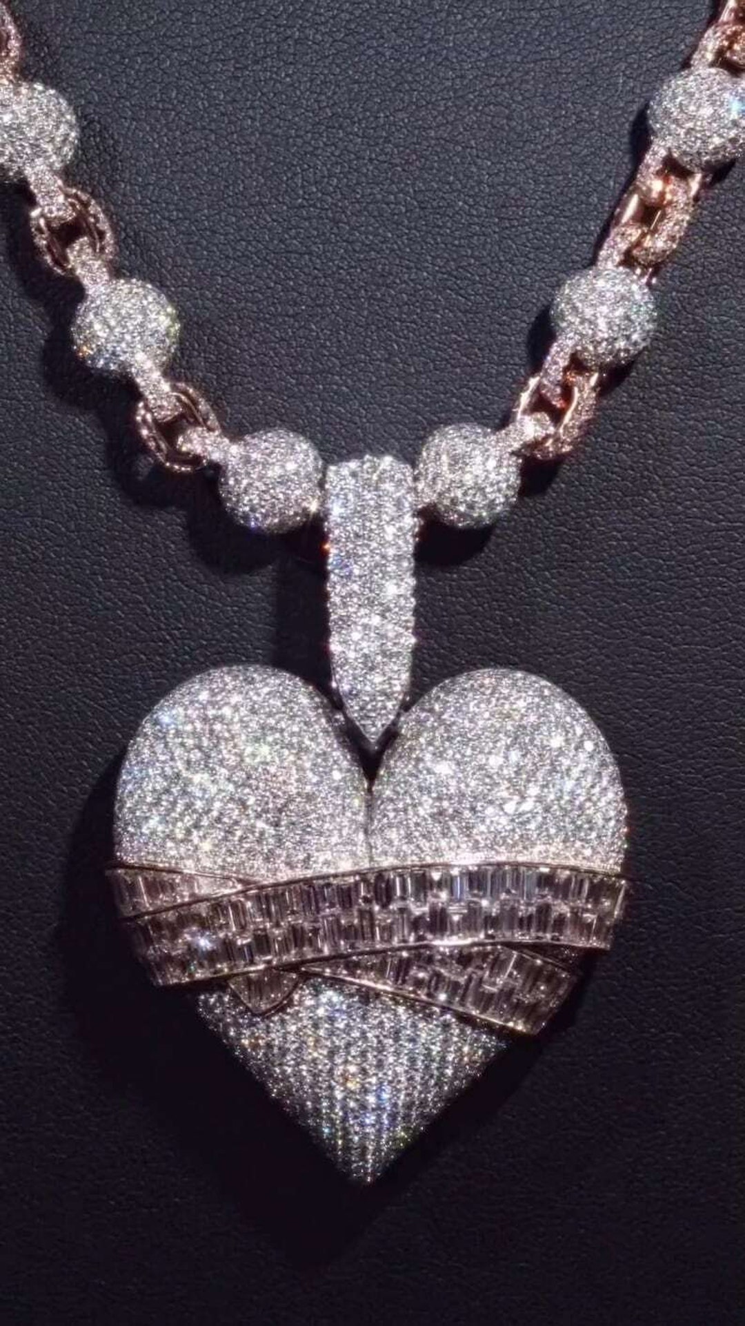 Iced Out Heart Pendant for Men, Fully Iced Out Heart, Pendant Diamond ...