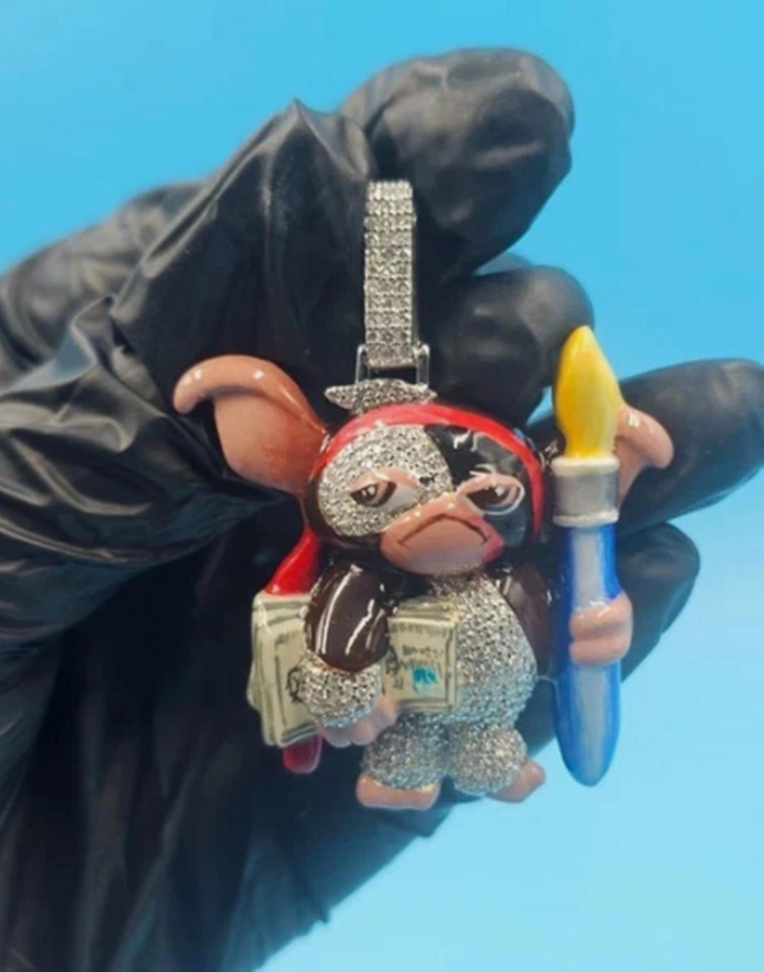 Iced Out Cartoon Toon Pendant Enamel Cartoon Pendant Diamond Hip Hop ...