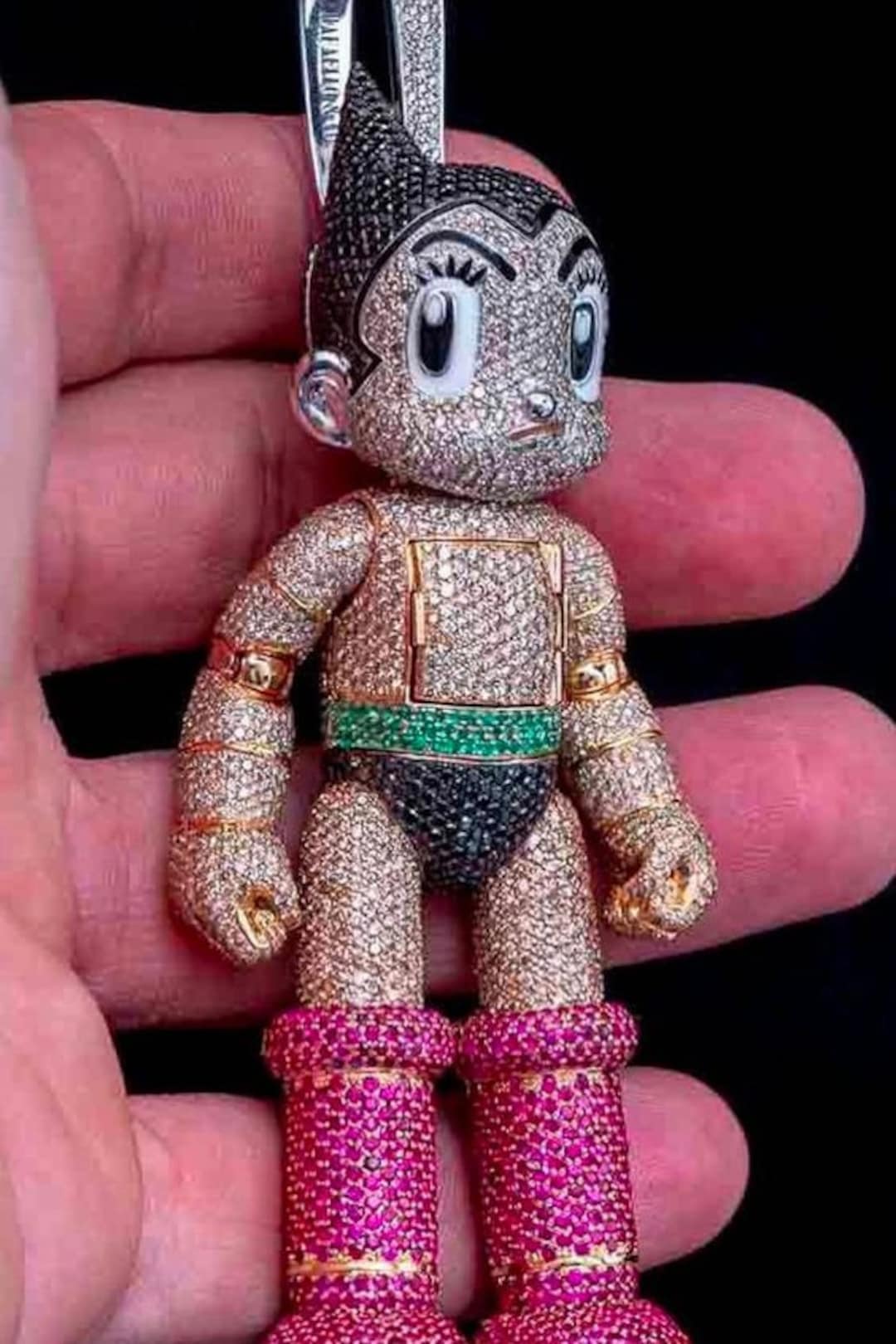 9.50 Ct Diamond Cartoon Pendant Iced Out Cartoon Diamond Pendant Hip ...