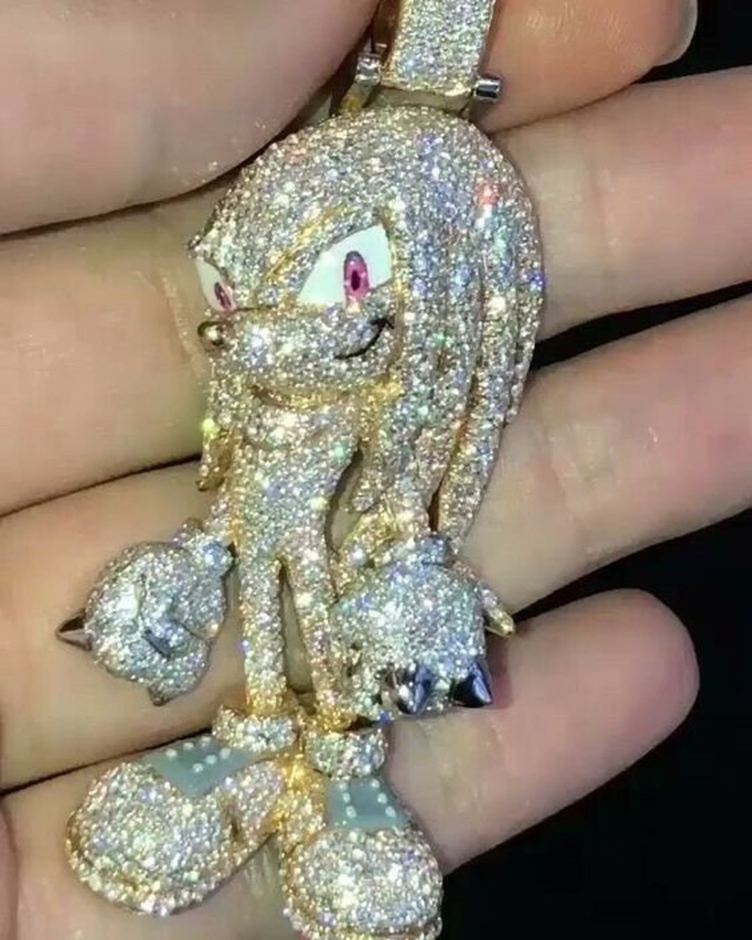 Iced Out 3.75 Ct Diamond Cartoon Pendant Iced Out Pendant Hip Hop ...