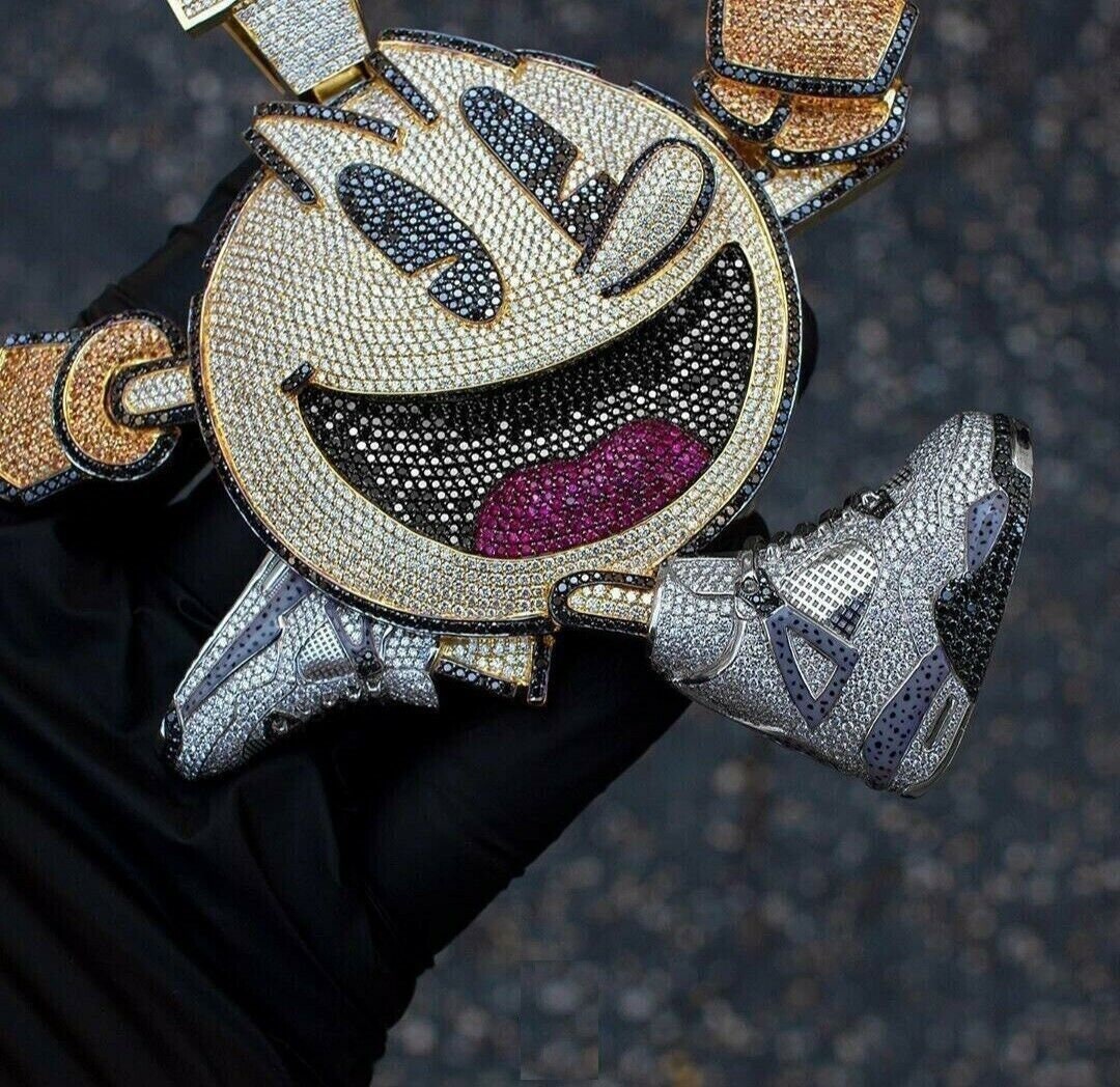 9.50 Ct Diamond Cartoon Pendant Iced Out Cartoon Diamond Pendant Hip ...